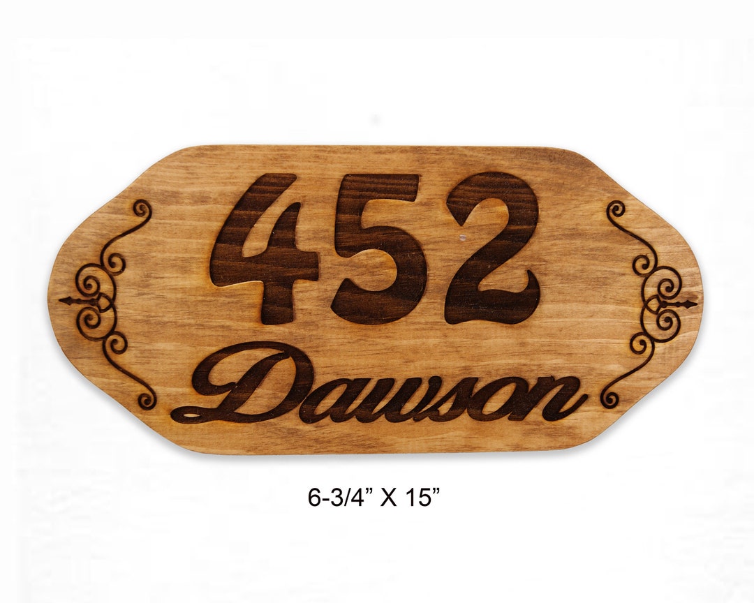 Personalized House Sign, Engraved House Number Sign, Mailbox Sign ...