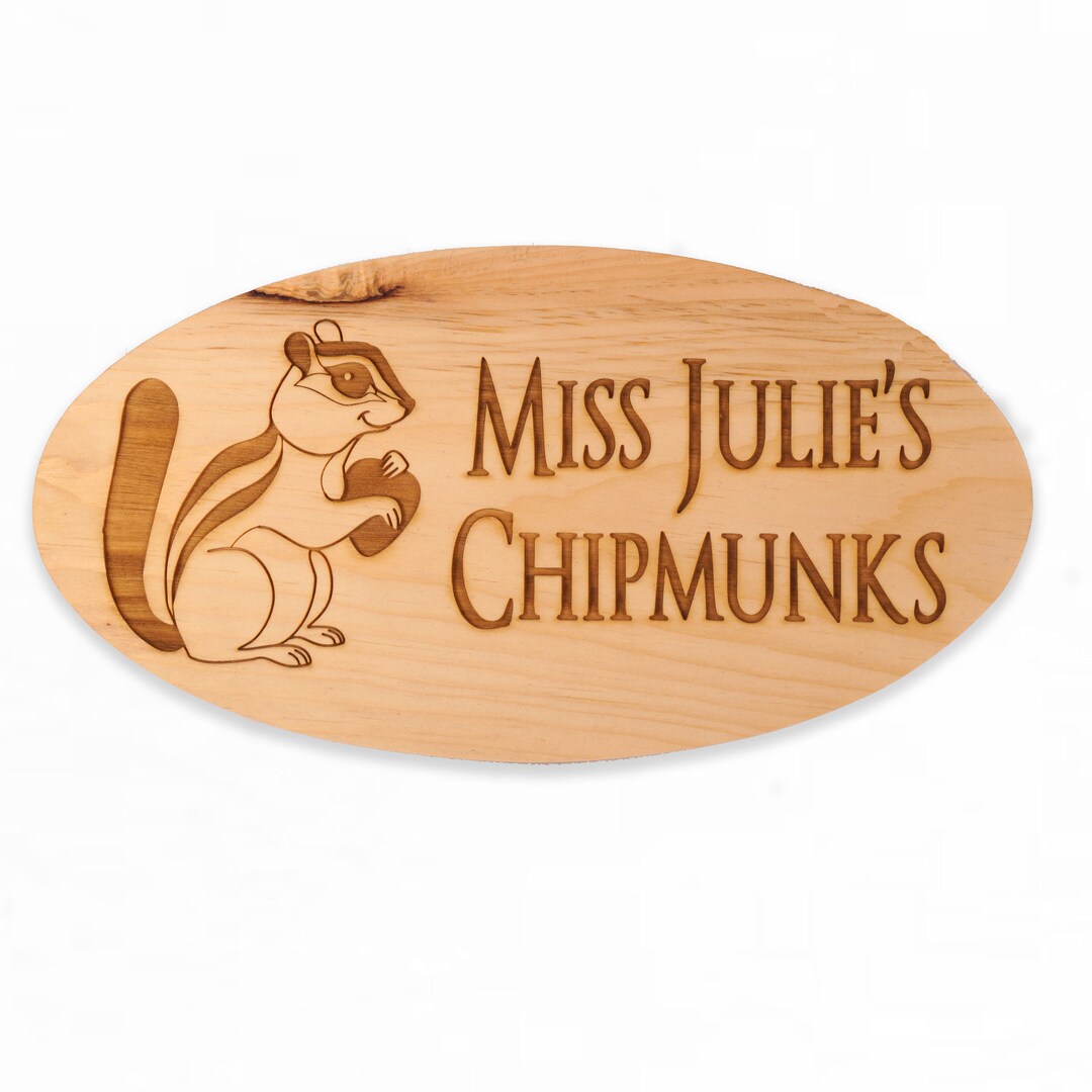 Chipmunks Sign, Personalized With Your Text, Cute Chipmunk, Animal Sign ...