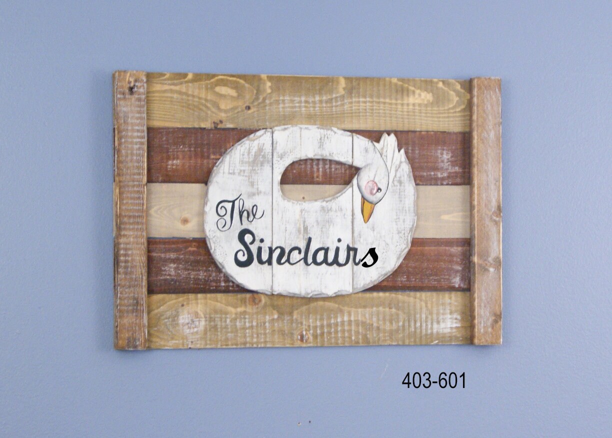Goose Welcome, Reclaimed Wood Wall Hanging, Engraved Personalized ...