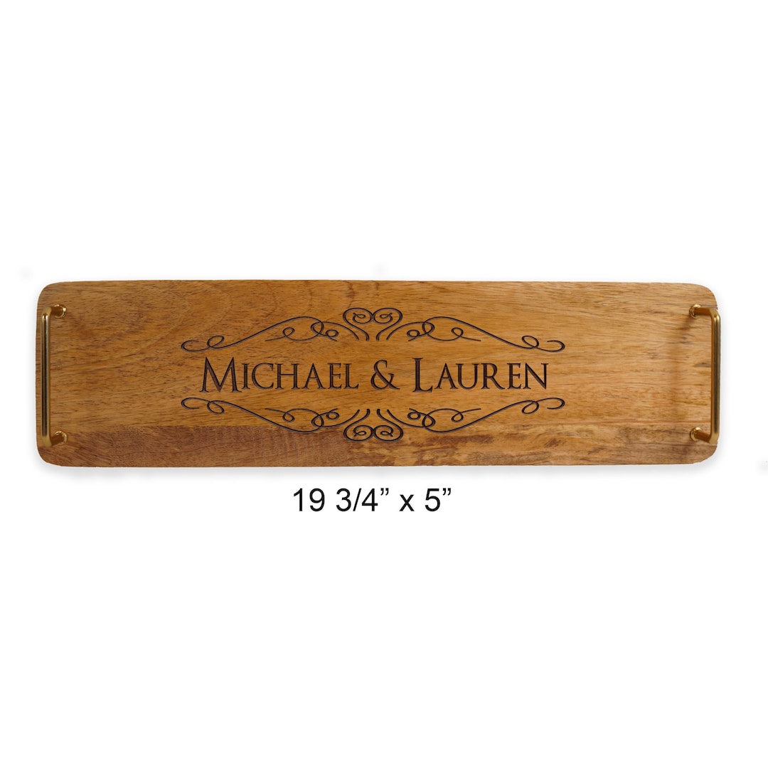 Personalized Serving Tray, Narrow Tray, Tray With Handles, Charcuterie ...
