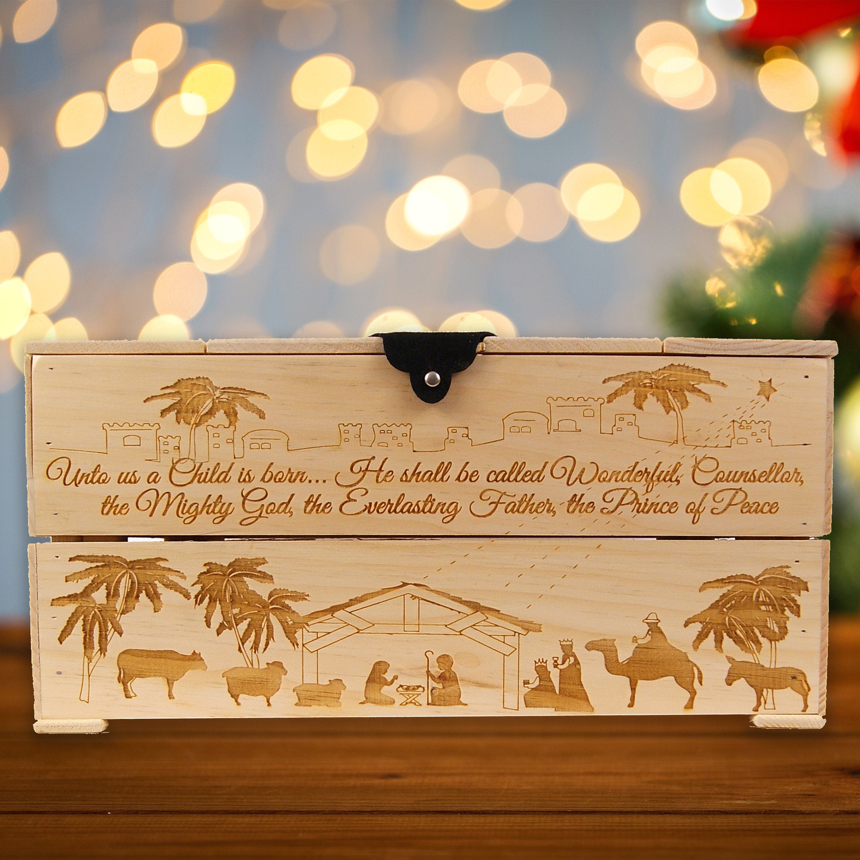 Christmas Crate, Nativity Crate, Scripture Box, Birth of Jesus Design ...