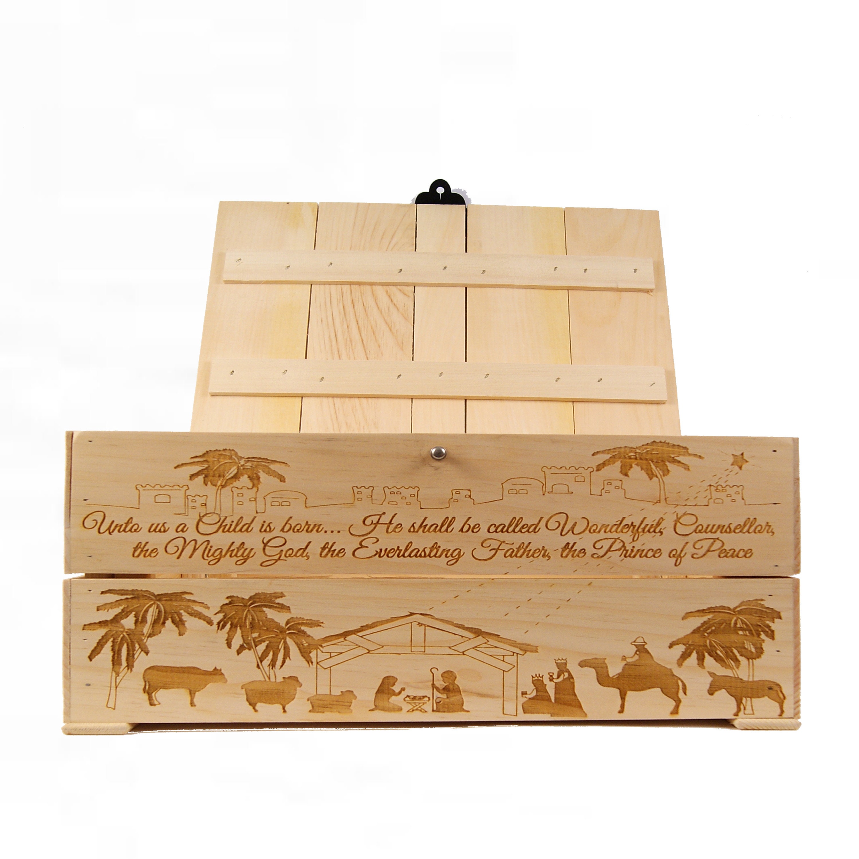 Christmas Crate, Nativity Crate, Scripture Box, Birth of Jesus Design ...
