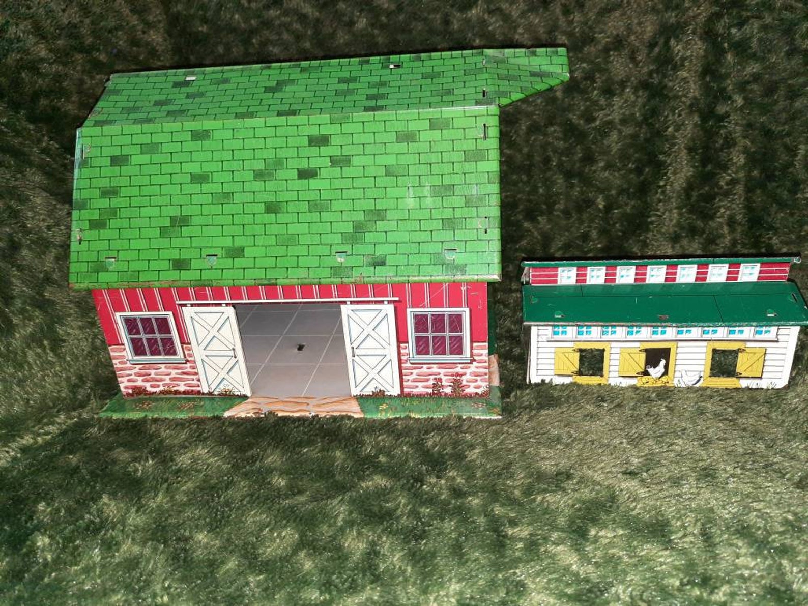 Marx Lazy-day Farm Tin Toy Barn and matching Chicken Coop | Etsy