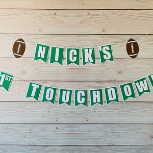 First Touchdown Football Birthday Banner Football 1st - Etsy