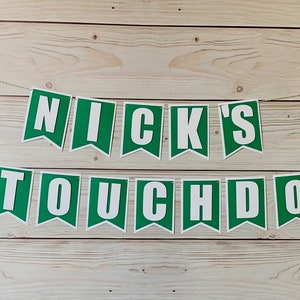 First Touchdown Football Birthday Banner Football 1st - Etsy