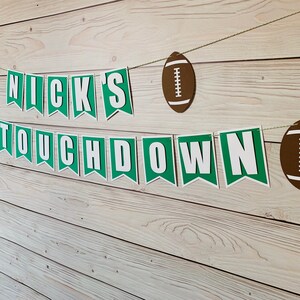First Touchdown Football Birthday Banner Football 1st - Etsy