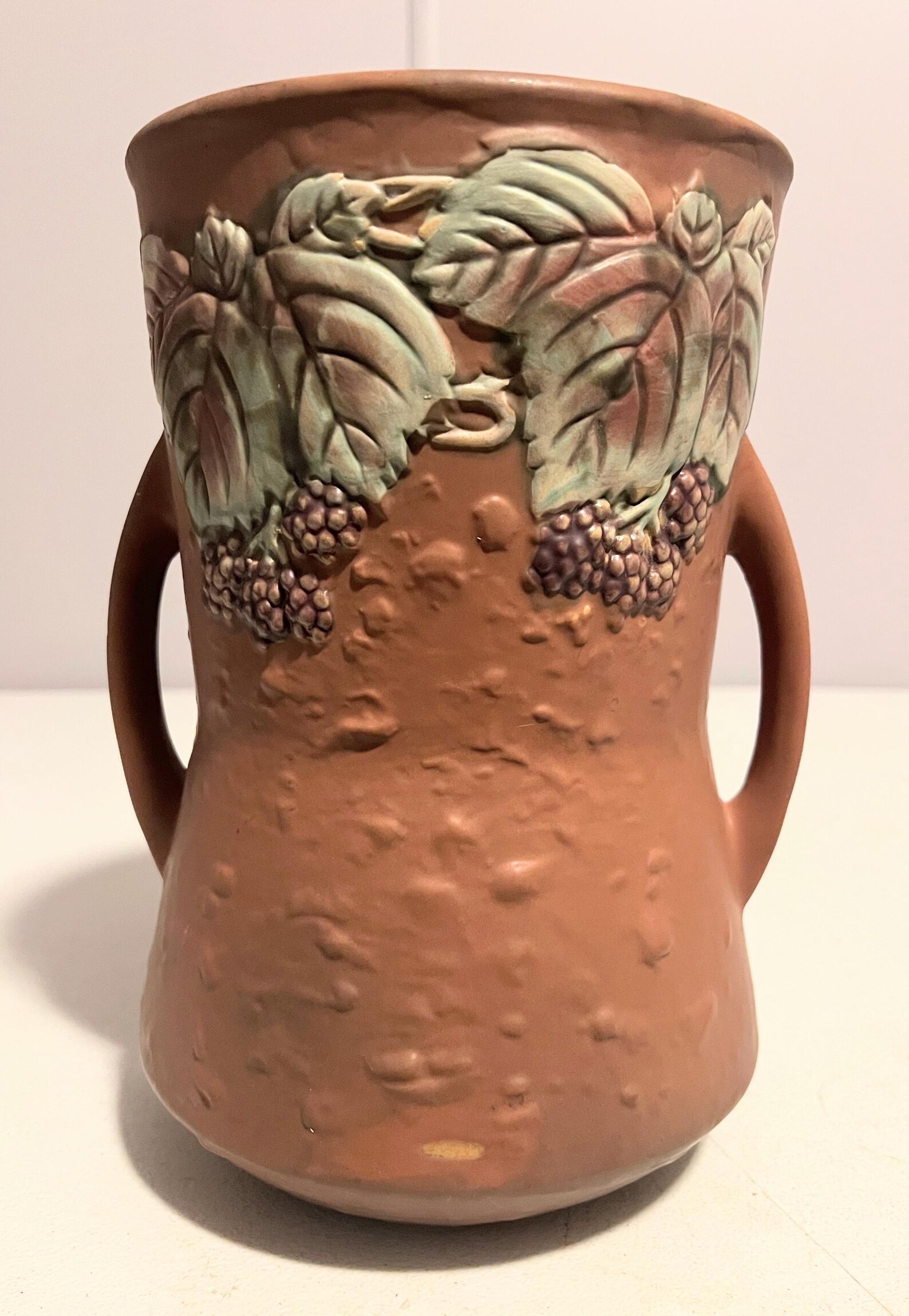 Vintage Roseville Pottery Reproduction Grapes Vase/sall Jug 10 Tall 2 ...