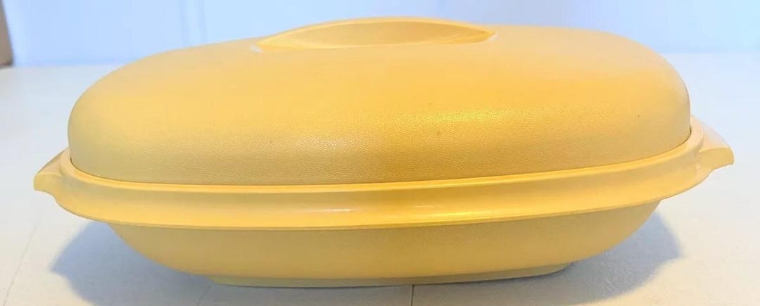 Vintage 3 Piece Tupperware Microwave Steamer Set 1273-8 6 Cup Harvest ...