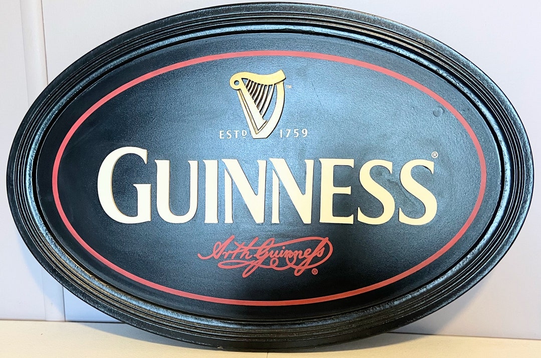 Guinness Harp Wood Bar Sign 23.5x15.5 Man Cave Lounge Decor Gifts for ...