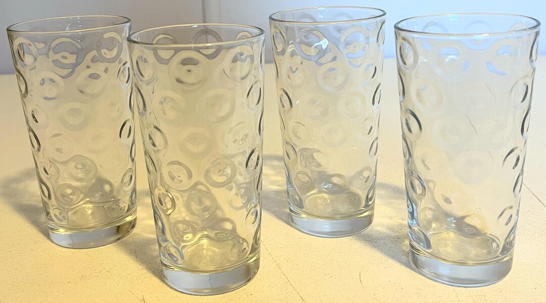Pasabahce Cirque Bubble Ring Iced Tea Large Drinking Glasses Set of 4 ...