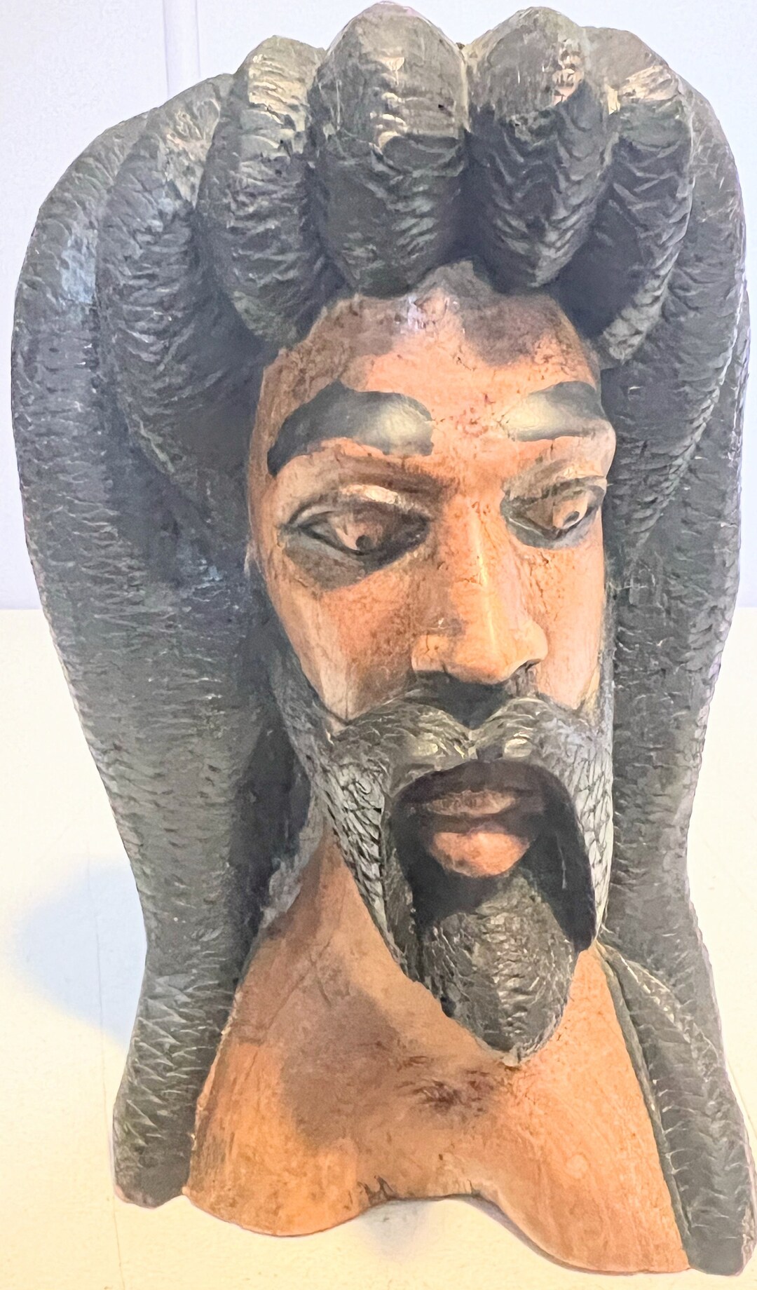 Vintage Jamaican Wooden Folk Art Hand Carved Bob Marley Wood Carving ...