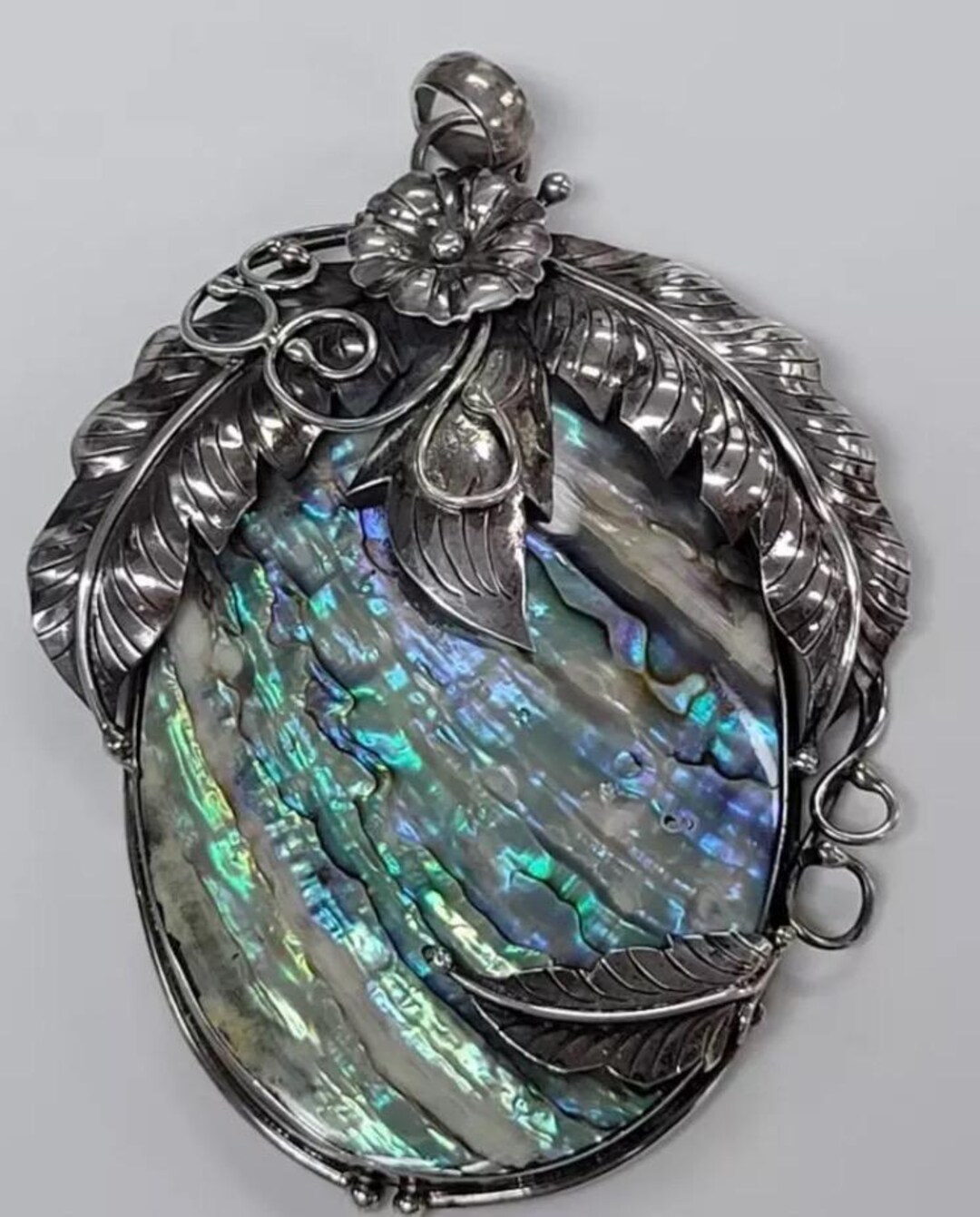 4 Sterling Silver Abalone Native American Acorn Shapedpendant - Etsy