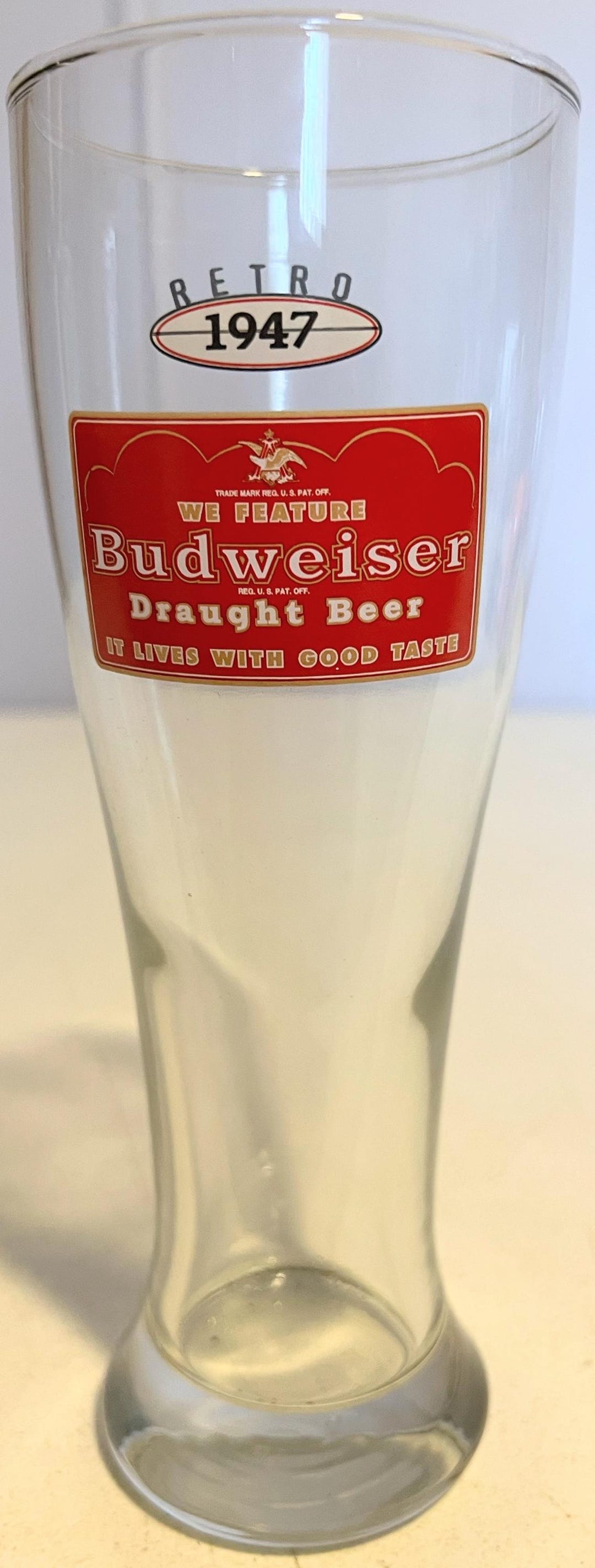 Budweiser Retro 1947 Pilsner 8 Tall Glass - Etsy