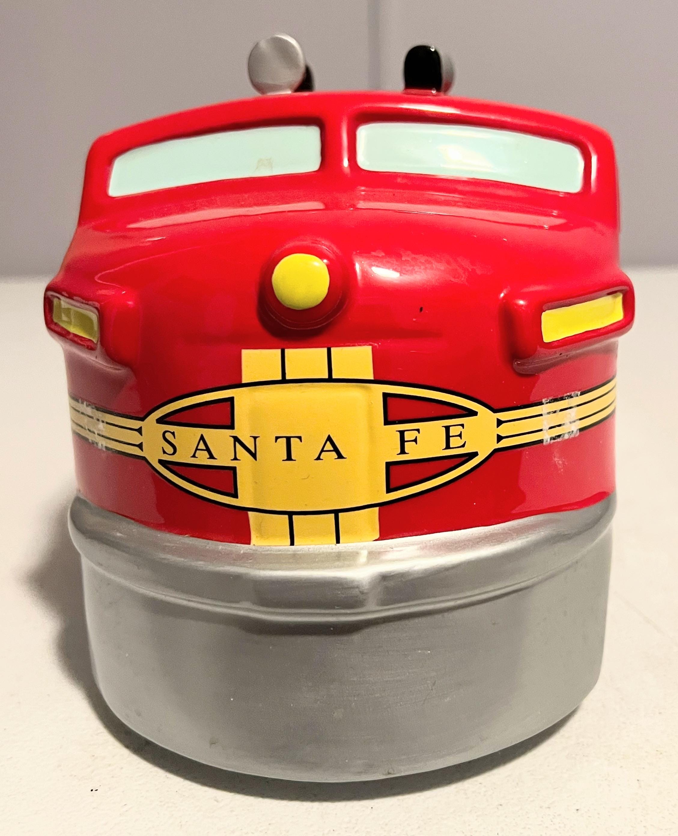 RARE VINTAGE Enesco Lionel Santa Fe Locomotive Train Ceramic Cookie Jar ...