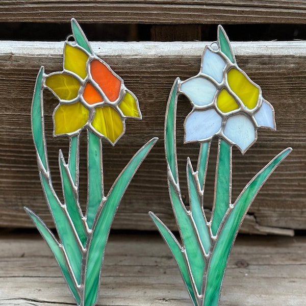 Daffodil Stain Glass - Etsy