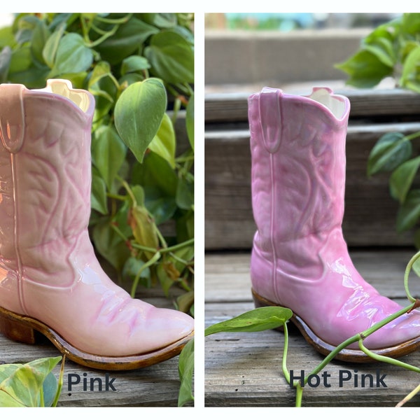 Cowboy Boot Vase - Etsy