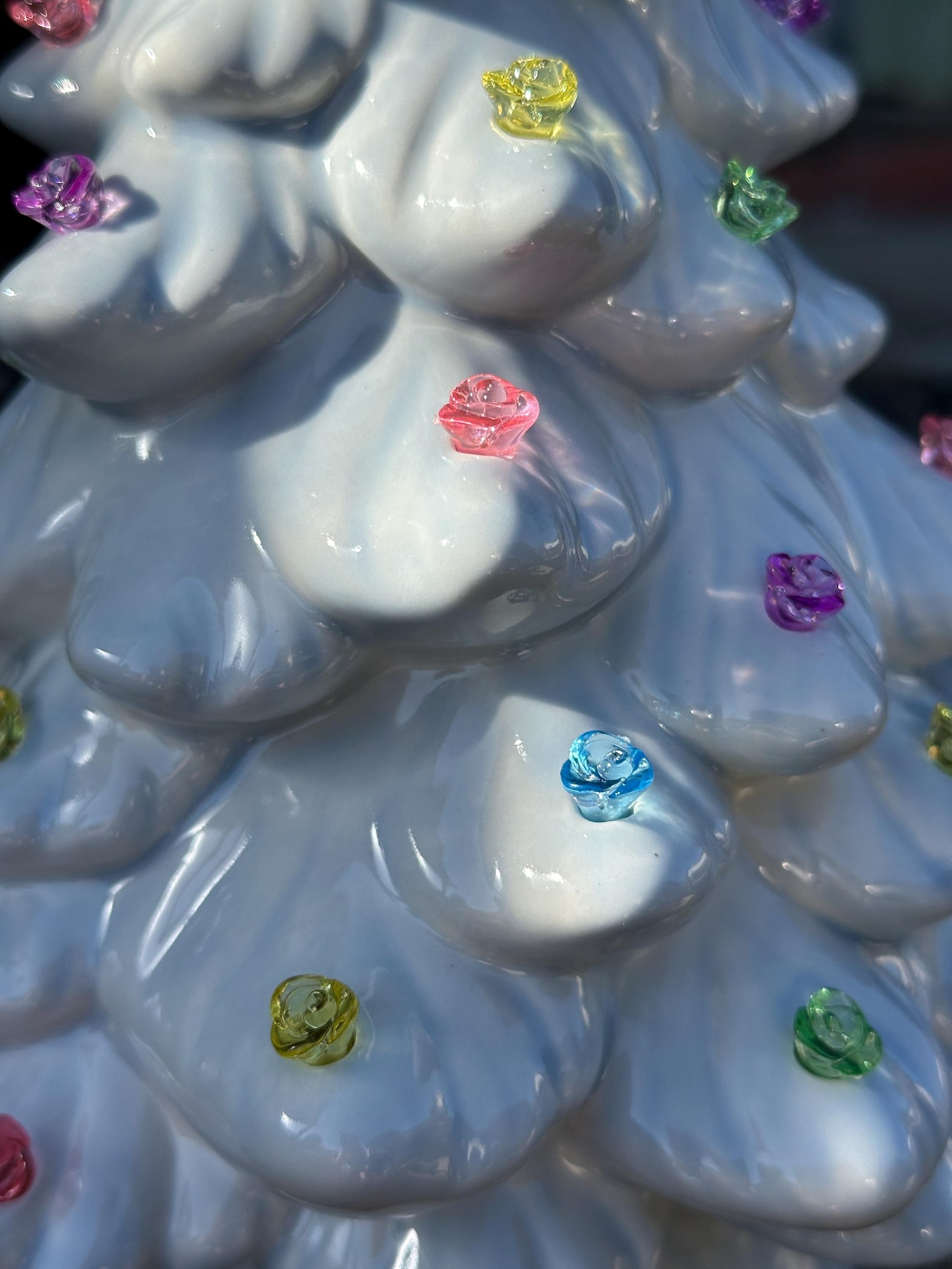 Hand Painted Ceramic Spring Tree 11.5” With Rosebud Lights - Etsy