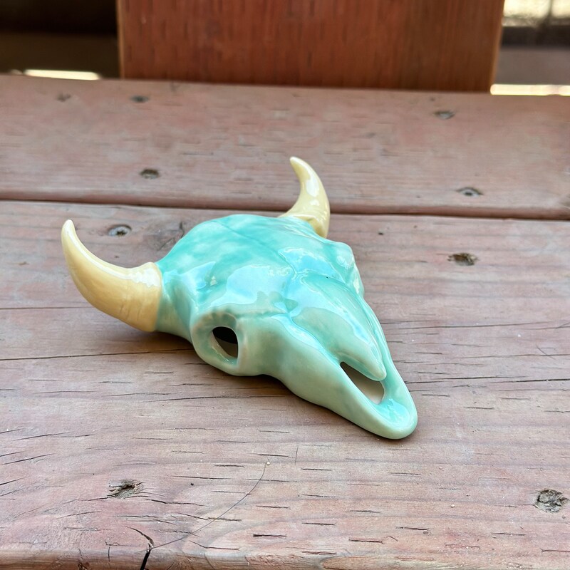 Painted Cow Skull - Etsy