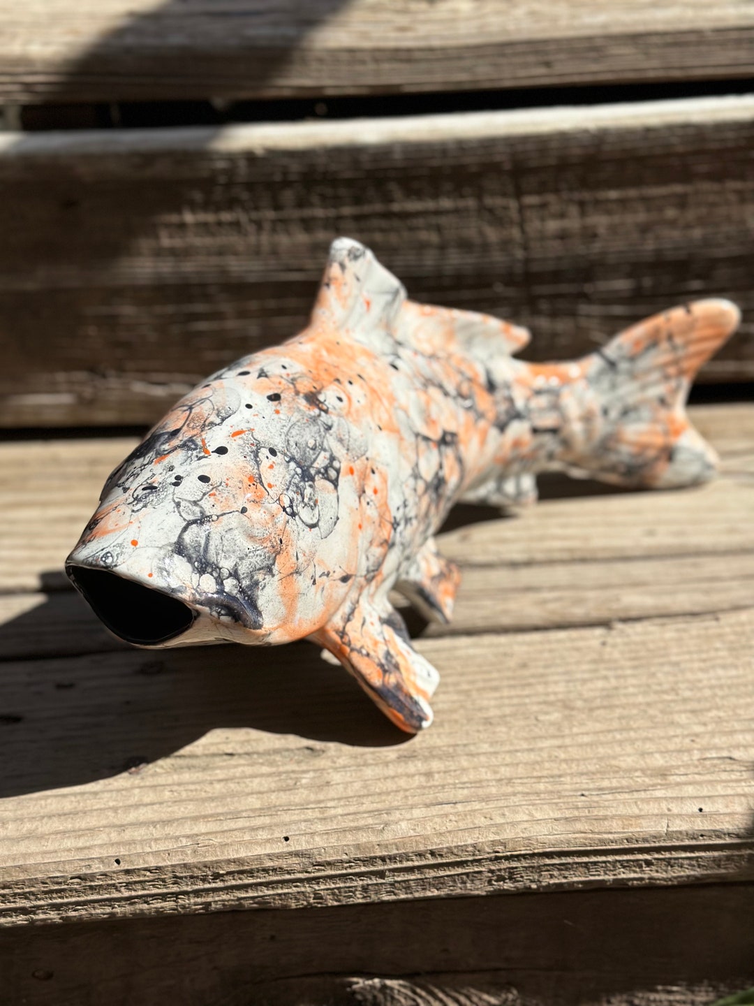 Hand Painted Ceramic Koi Fish - Etsy
