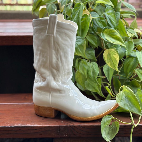 Cowboy Boot Vase - Etsy