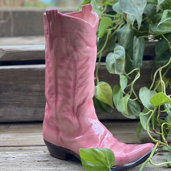 Cowboy Boot Vase - Etsy