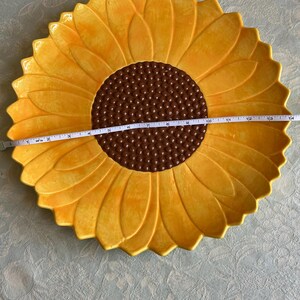 Hand Painted Ceramic Sunflower Plate and Bowl: Floral Dinnerware - Etsy