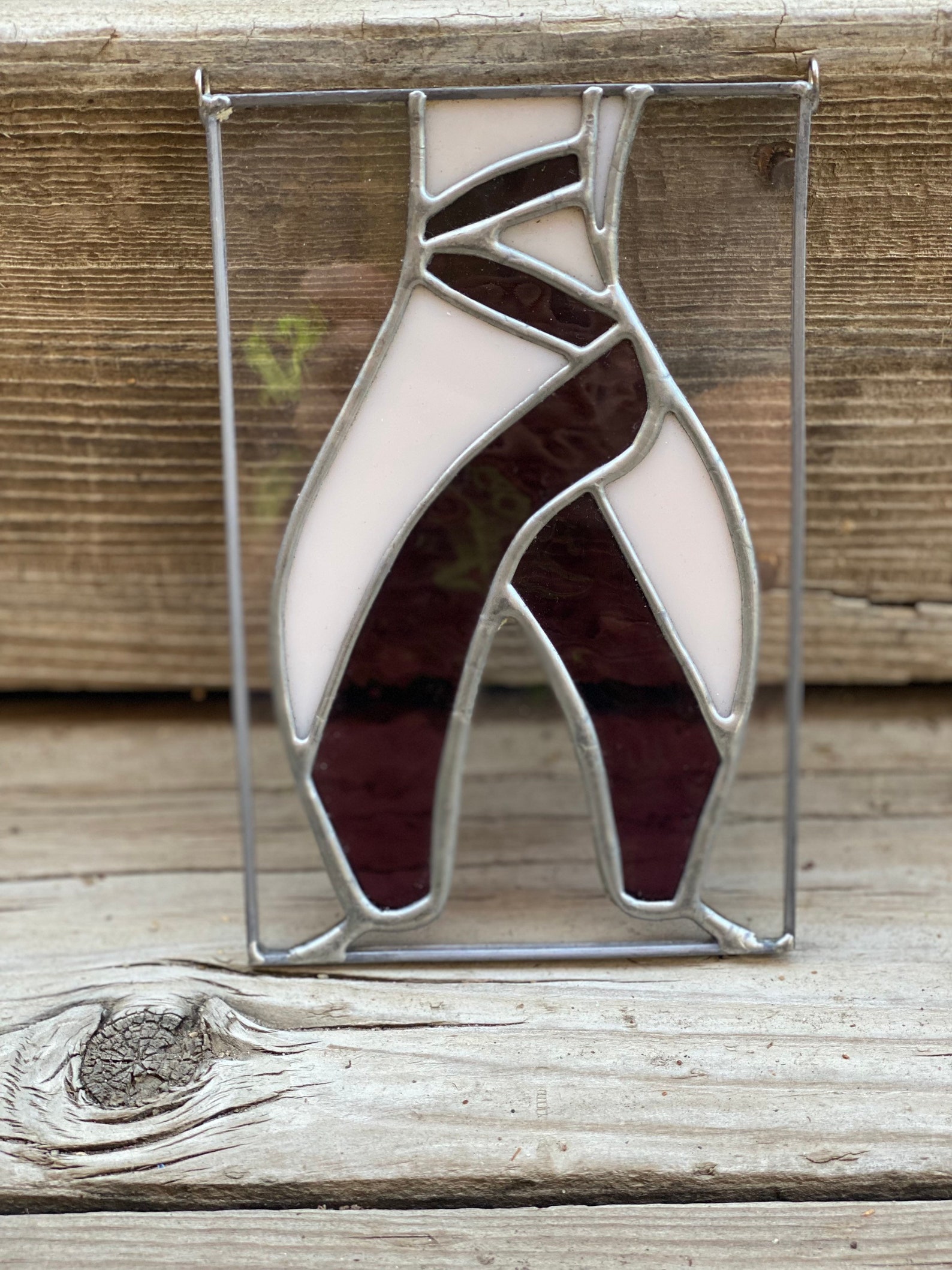 Stained Glass Point Shoe Suncatcher - Etsy