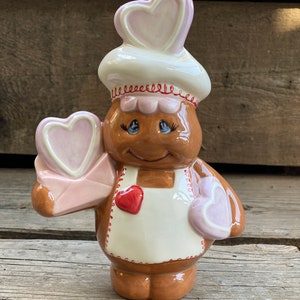 Holiday Ceramic Gingerbread Baker Statue | Valentine’s Day | St ...