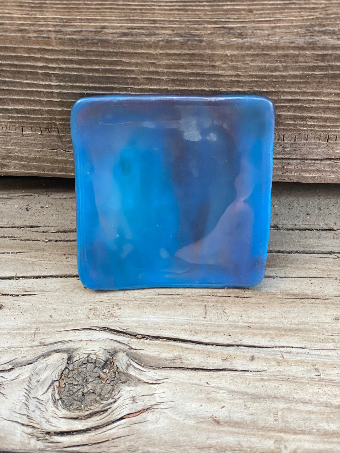 Small Slumped Glass Square Dish - Etsy