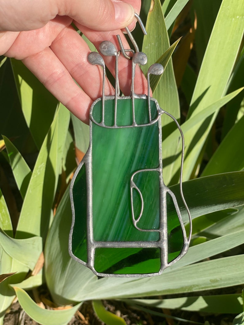 Stained Glass Golf Bag Suncatcher - Etsy