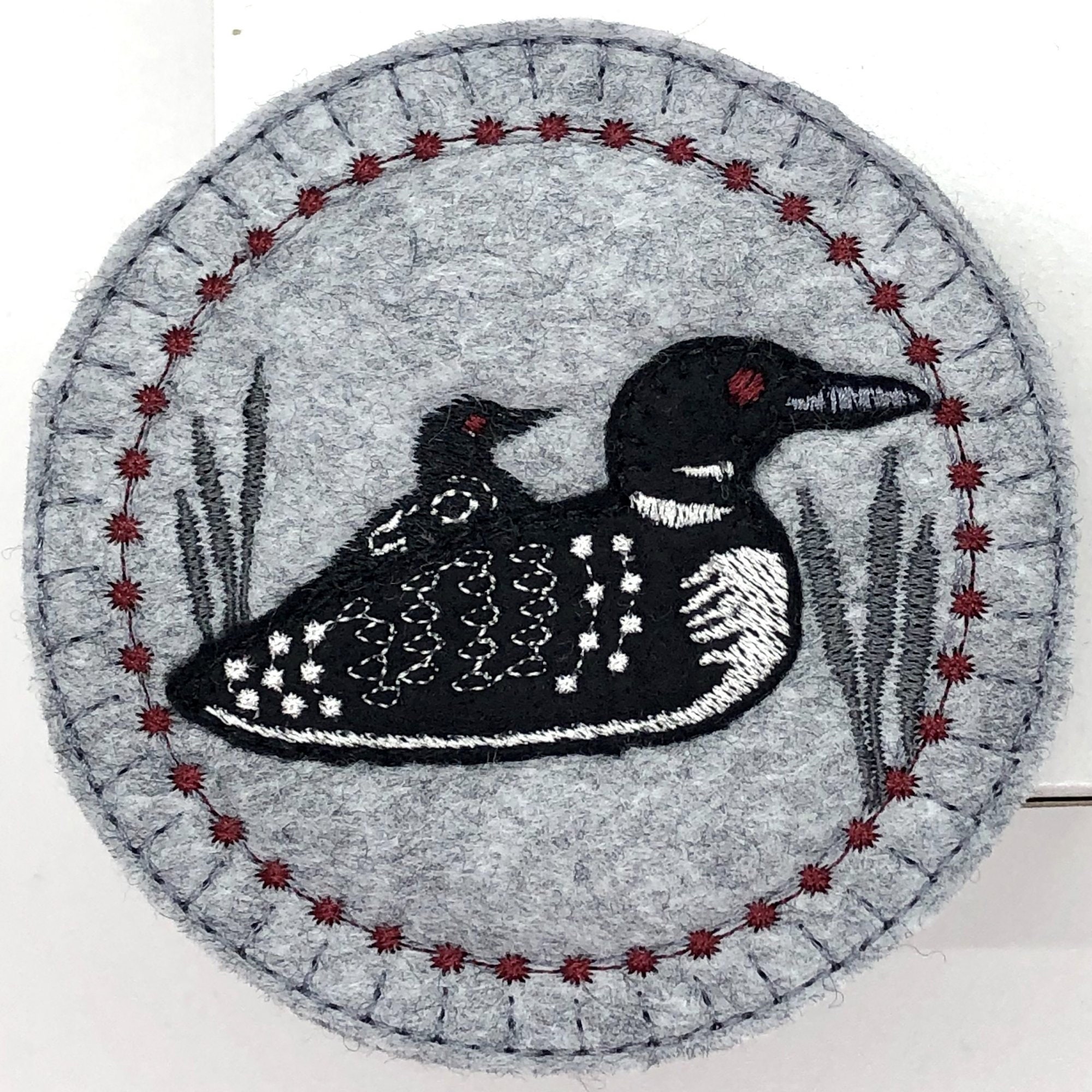 Embroidered Felt Coasters Minnesota Loon Set of 4 - Etsy UK