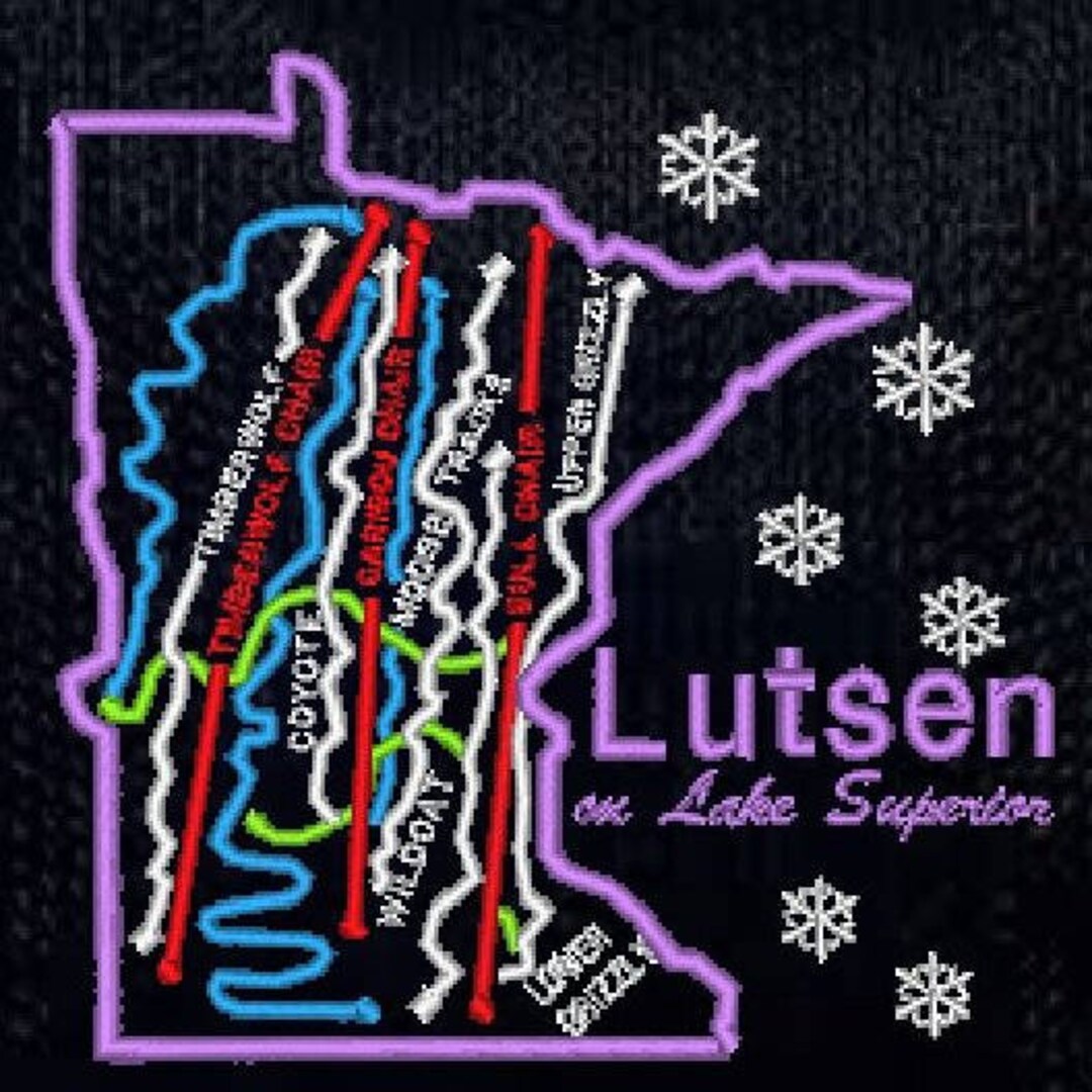 Ski Map: Lutsen Minnesota Ski Map Kitchen Towel Alpine - Etsy