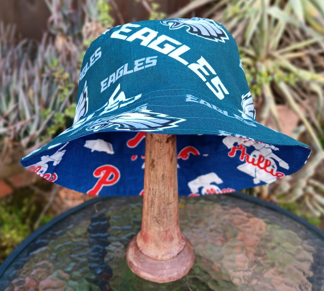 Phillies / Eagles Bucket Hat, Handmade, Reversible, Unisex Sizes up to ...