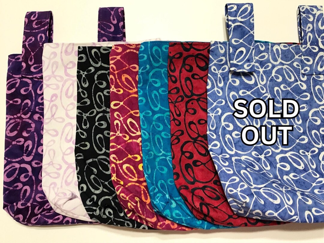 Batik Small Simple Basic Crutch Bag, Walker Bag, Scooter Handlebars Bag ...