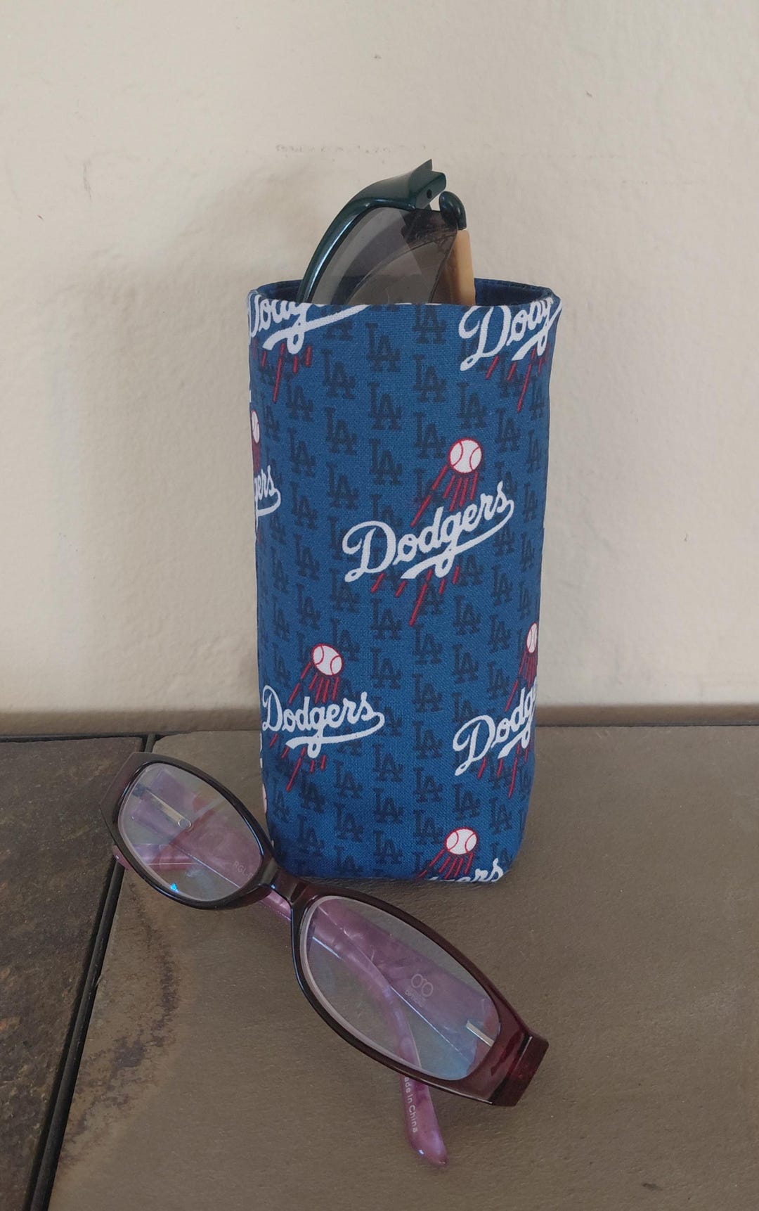 Dodgers Upright Eyeglasses Holder, Handmade, Upright Glasses Case ...