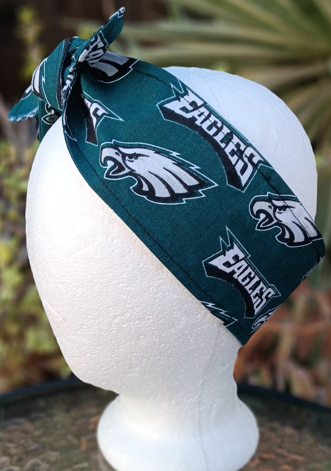 3 Wide Philadelphia Eagles Headband, Handmade, Hair Wrap, Pin up Style ...