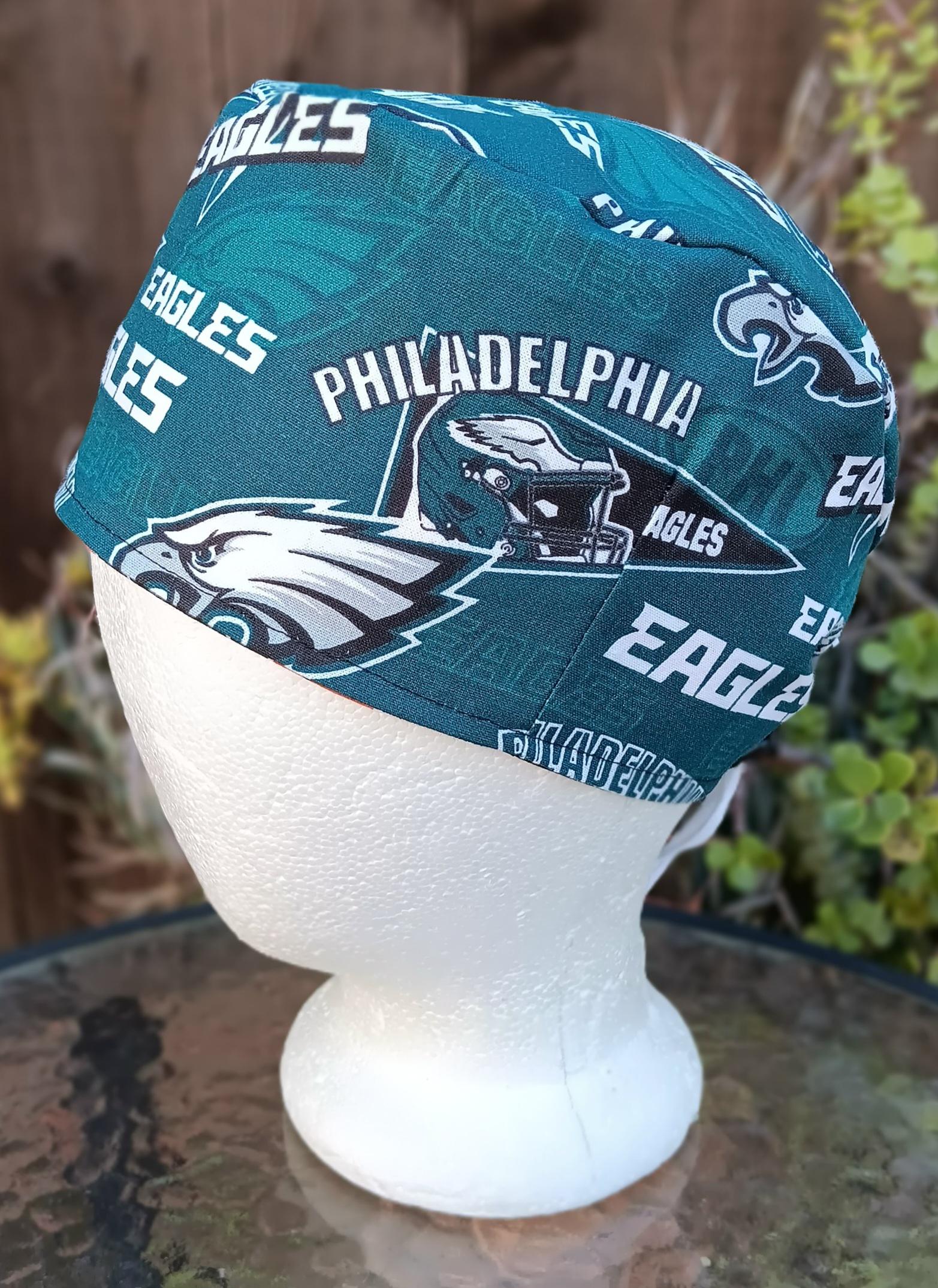 Reversible Phillies / Eagles Scrub Cap, Handmade, Adjustable Cap With ...