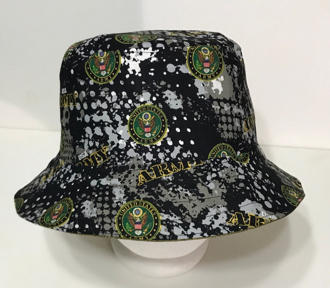 Us Army Bucket Hat Reversible Army Theme T Handmade Unisex Sizes