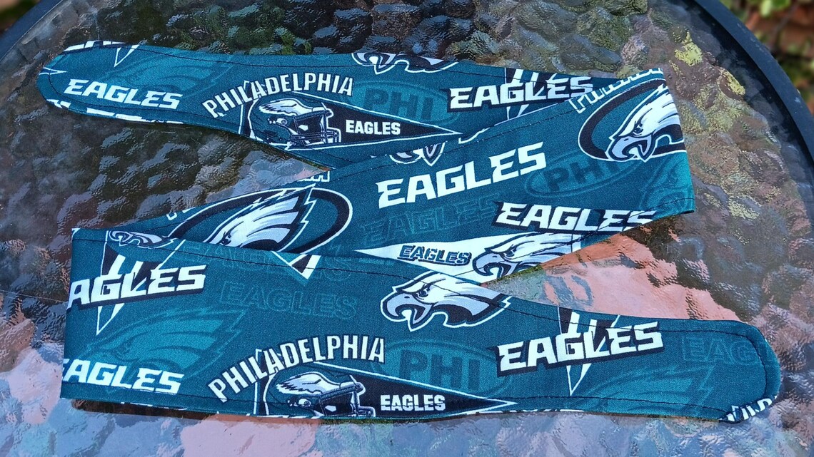 3” Wide Philadelphia Eagles Headband, Handmade, Hair Wrap, Pin up Style ...