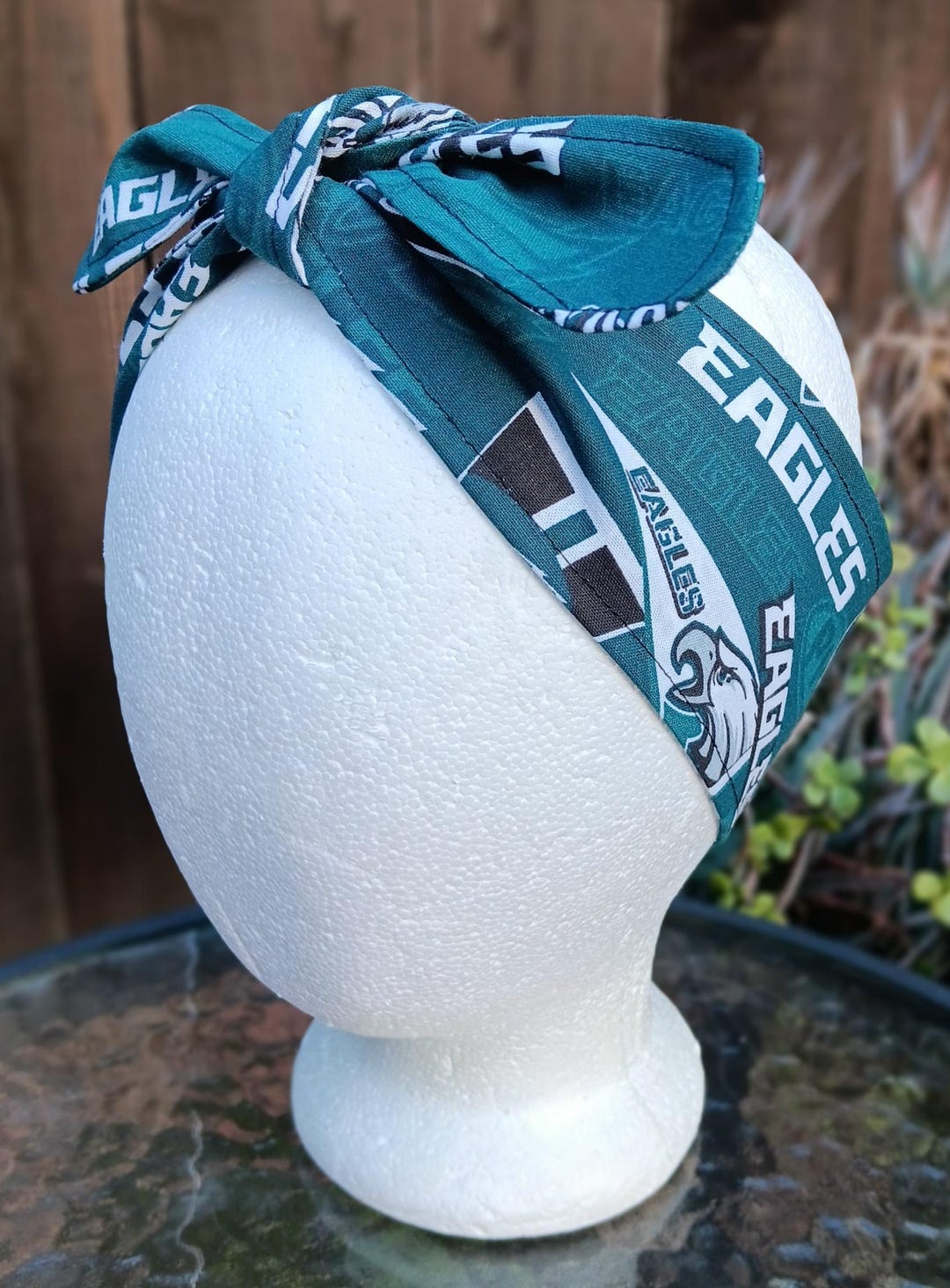 3” Wide Philadelphia Eagles Headband, Handmade, Hair Wrap, Pin up Style ...