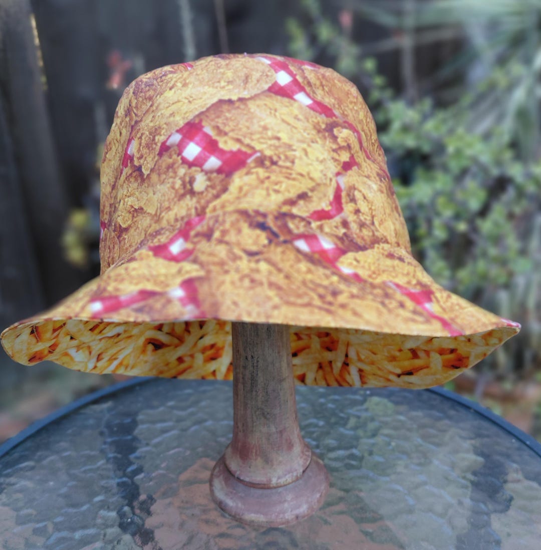 Fried Chicken and French Fries Reversible Bucket Hat, Kids & Adults ...