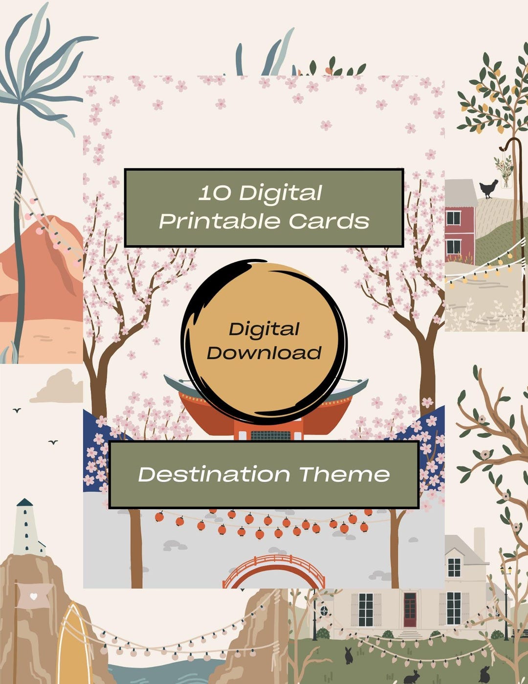 Scenic Destination Greeting Cards - Digital File Only - Set of 10 ...