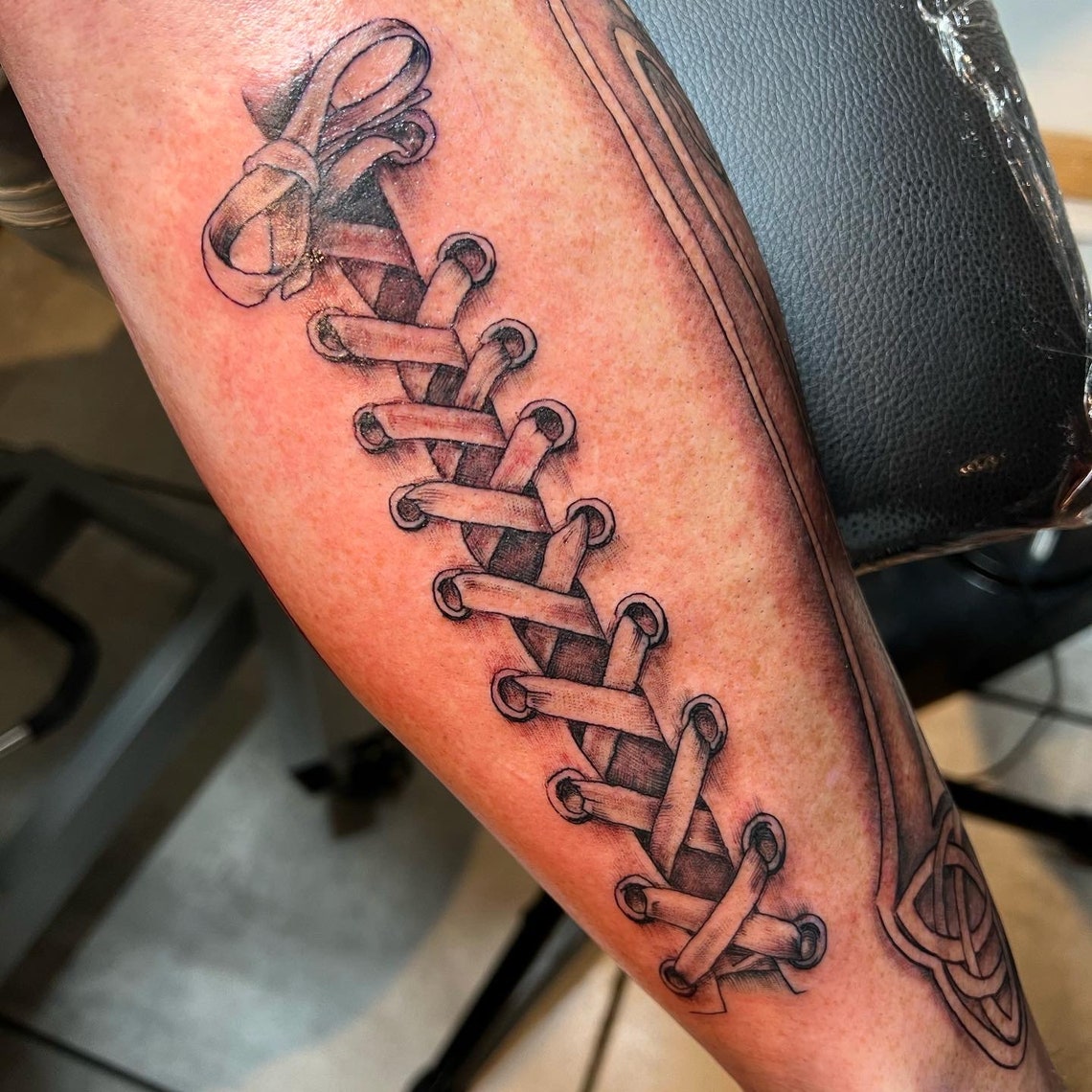 Laced up Tattoo Design - Etsy
