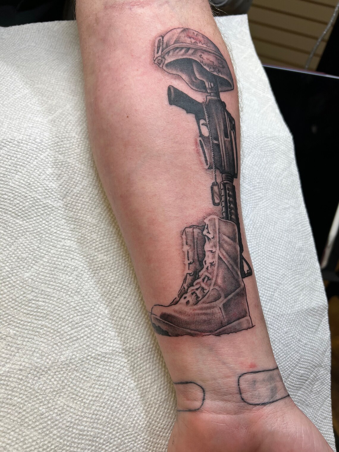 Battlefield Cross Tattoo Stencil Outline With Reference - Etsy