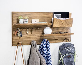Wood Wall Organizer Office - Etsy