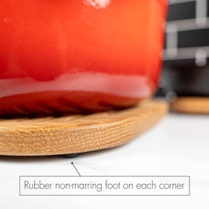 Handmade Wood Trivet • 6.5", 8.5" and 10.5" Square Sizes • Wooden Hot ...