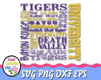 Lsu silhouette file | Etsy