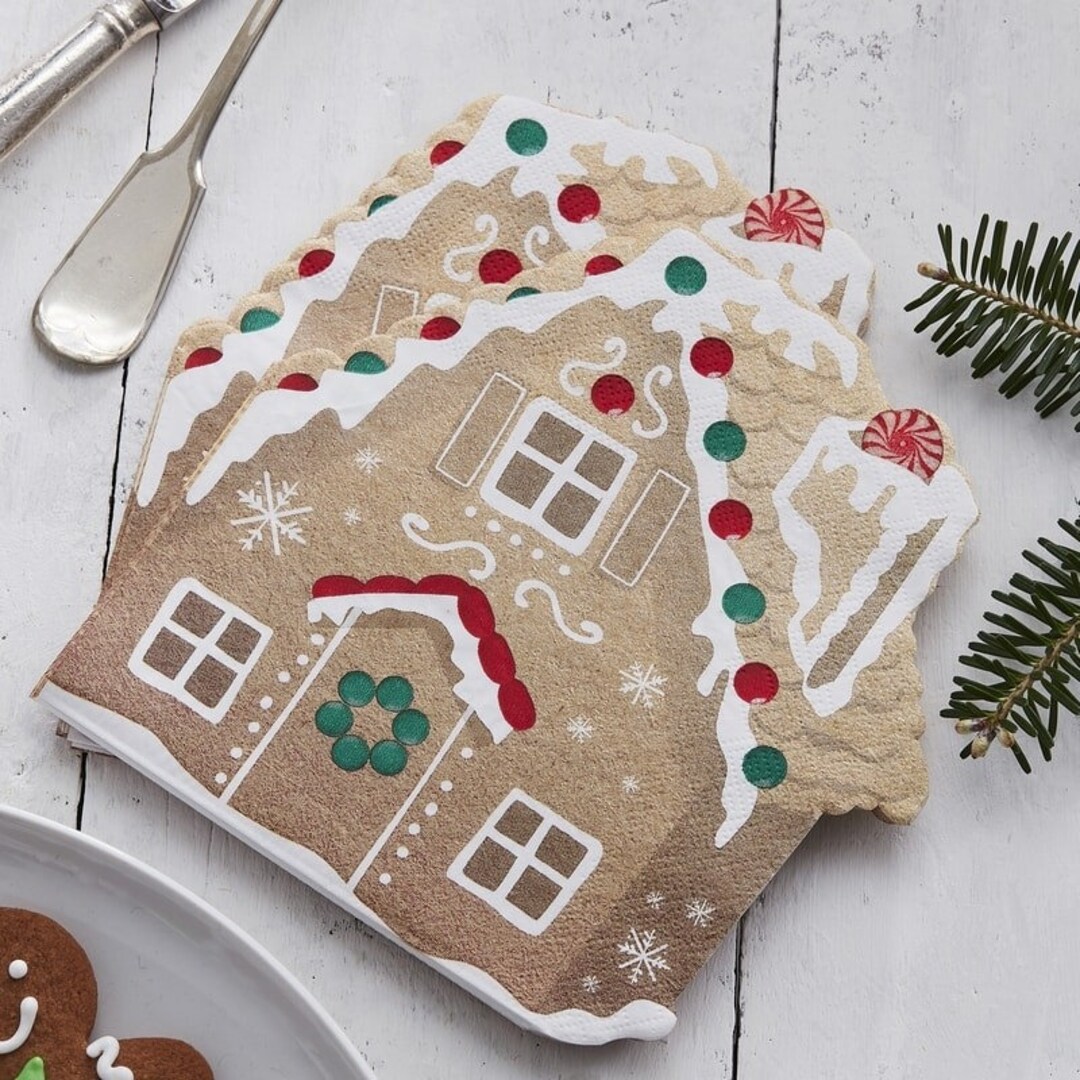 Gingerbread Napkins, Paper Christmas Decorations - Etsy
