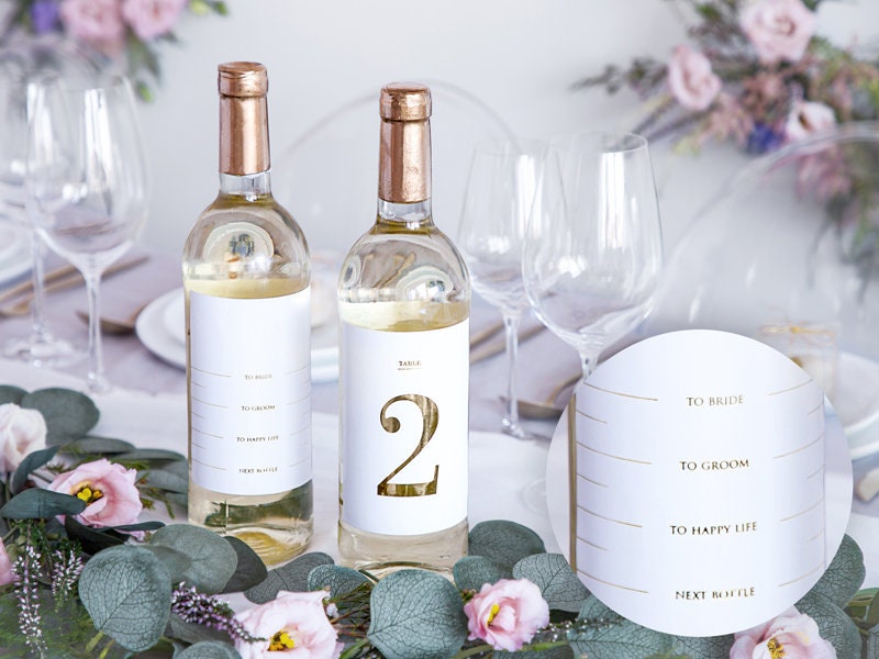 Wedding Table Numbers Stickers Gold Decorations Mrs Bride to Be - Etsy