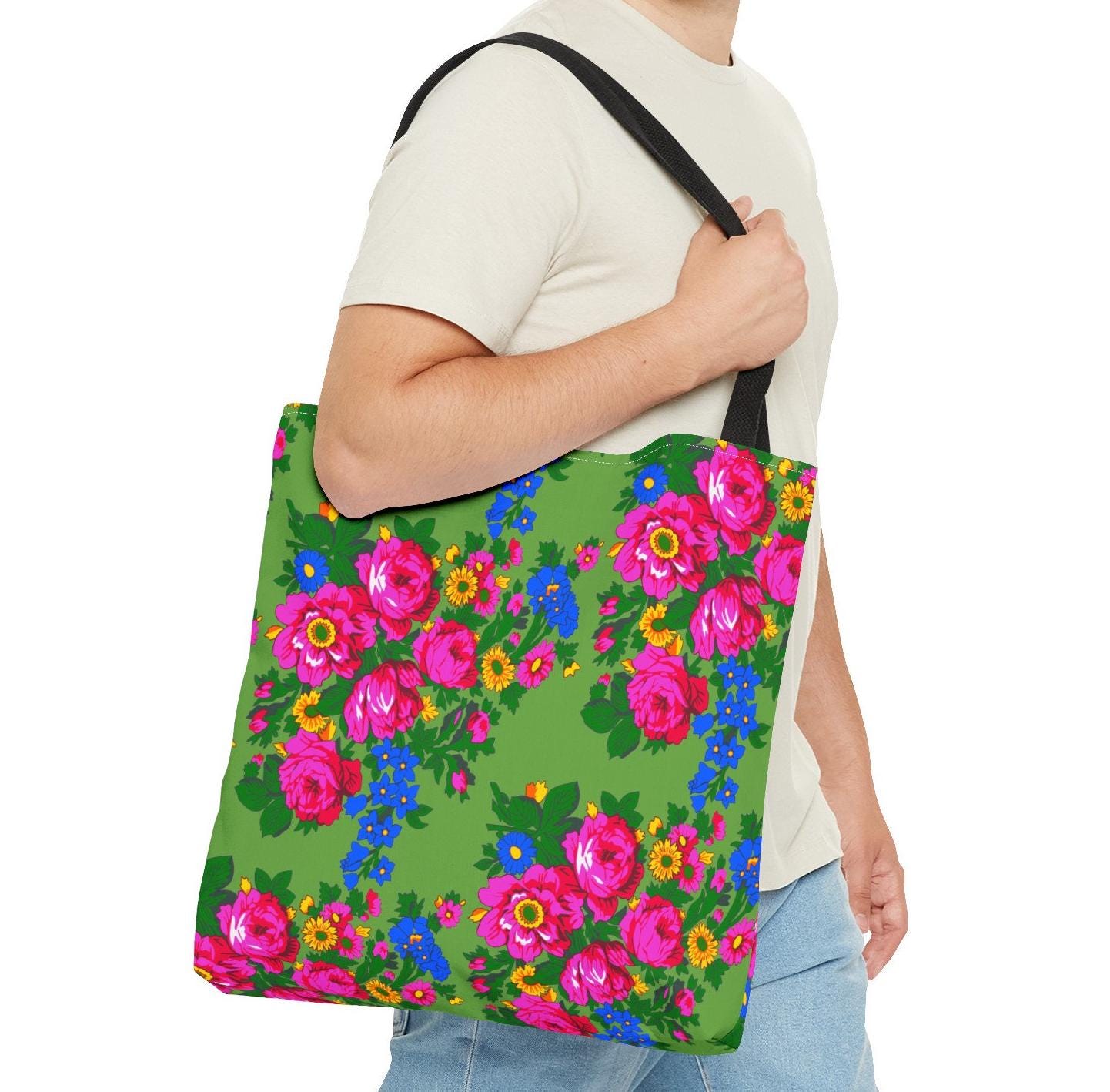 Floral Masani, Sani, Kokum, Babushka Pattern Tote - 5 Colors - 3 Sizes ...